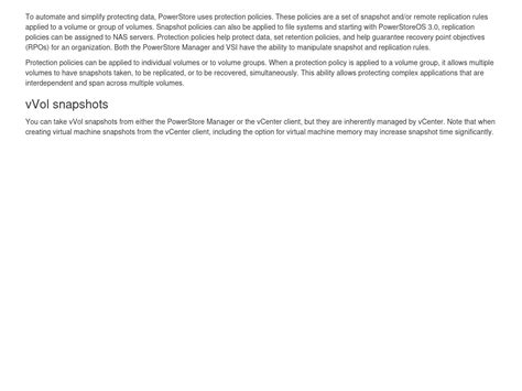 Snapshots And Recoveries Dell Powerstore Vmware Vsphere Best Practices Dell Technologies