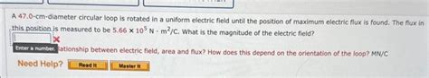 solved a 47 0 cm diameter circular loop is rotated in a