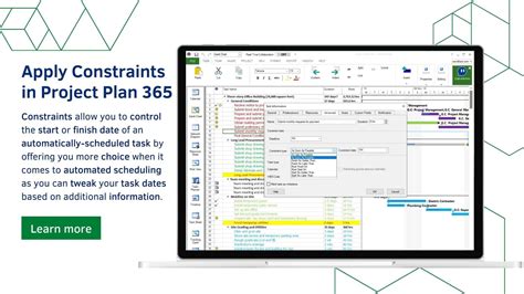 apply constraints project plan 365