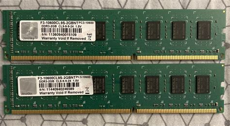 G Skill Ddr3 Memorija 2x2gb