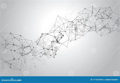Abstract Polygonal Space Background With Connecting Dots And Lines Stock Vector Illustration