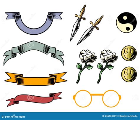 A Set Of Symbols And Objects Associated With The Tourism Vector