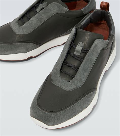 Loro Piana Modular Walk Suede And Leather Sneakers Loro Piana