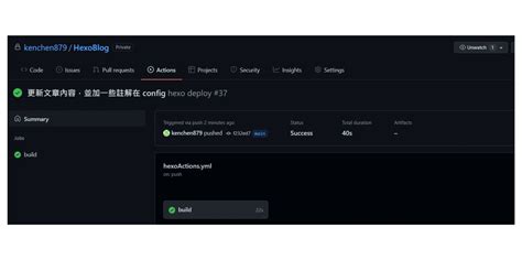 Cicd Hexo Github Actions 自動化部署 Kenken