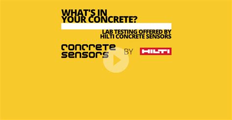 Lab Testing Offered By Hilti Concrete Sensors Concrete Sensors