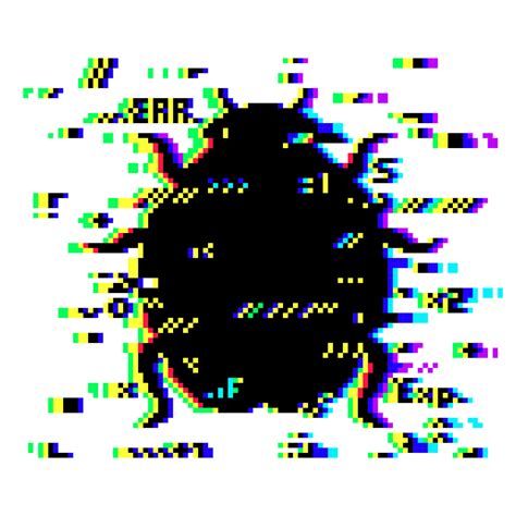Glitch Bug Vector Glitched Distortion Effect 21948706 Vector Art At