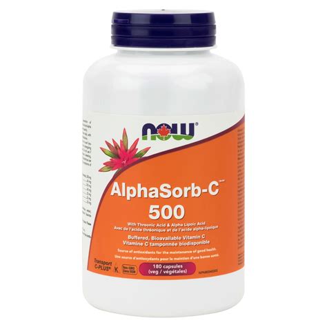 Now Alphasorb C 500mg 180 Capsules Online Natures Source