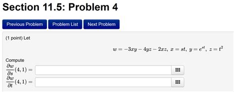 solved section 11 5 problem 4 next problem previous problem