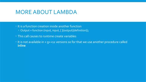Inline And Lambda Function Ppt