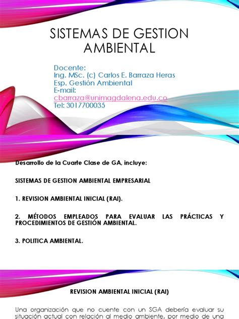 Sistemas de Gestion Ambiental | PDF | Entorno natural | Contaminación