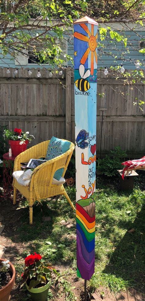 Jess Custom Peace Pole 619 Unique Garden Art Garden Art Diy Garden