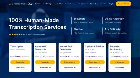 Gotranscript Human Precision Language Services Transcription