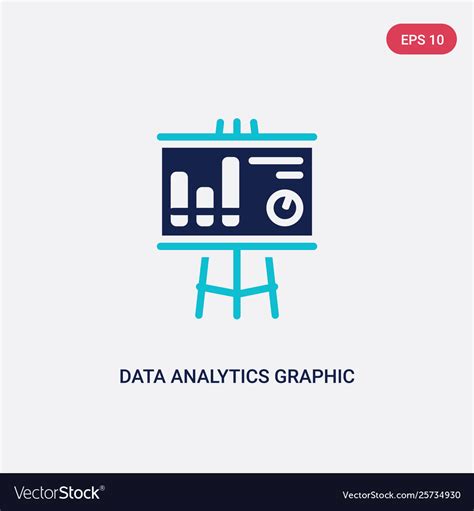 Two Color Data Analytics Graphic Royalty Free Vector Image