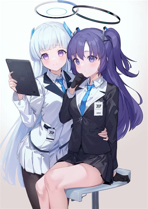 Yuuka And Noa Blue Archive Drawn By Kyaroru Danbooru