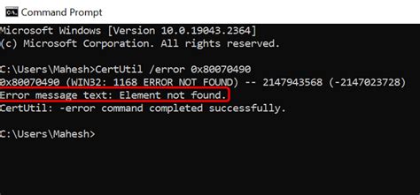 How To Look Up Windows Error Codes On The Command Line