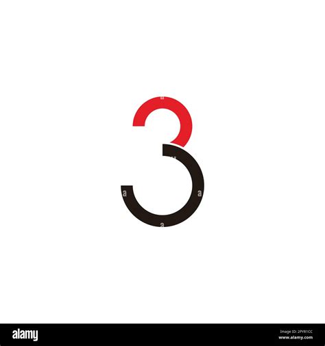 Number 3 Fold Geometric Symbol Simple Logo Vector Stock Vector Image