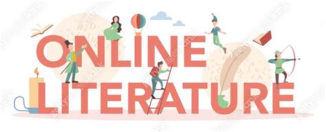 Literature School Subject Online Lesson Typographic Header Concept 이미지