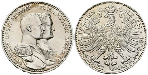 Sachsen Weimar Eisenach Wilhelm Ernst 1901 1918 Münzen Und