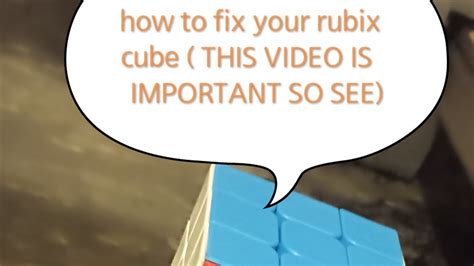 How To Fix Your Rubik S Cube YouTube