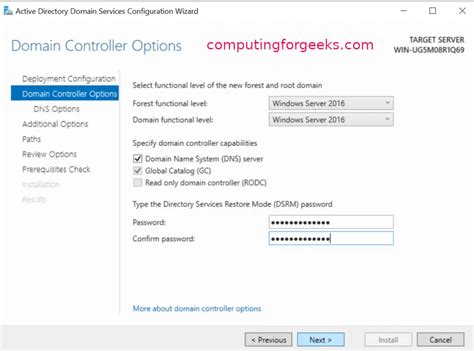 Install Active Directory Domain Services In Windows Server 2019
