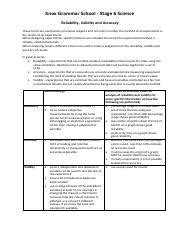 Understanding Reliability Validity And Accuracy In Science Course Hero