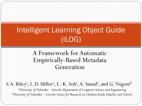 ilog framework computer science and engineering