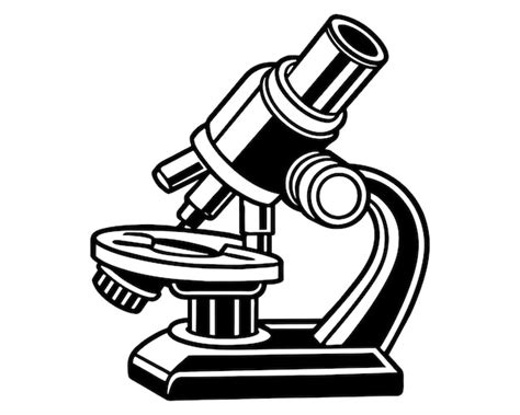 Microscope Clipart Black And White Microscope Icon In Outline Style