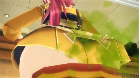 Girl Farting On Stool Animation