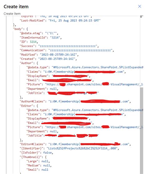 solved create item in automate ignores populating a colum power