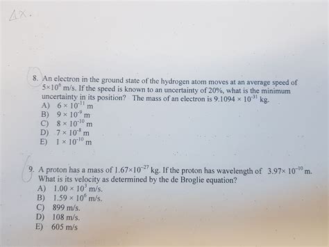 Solved 8 An Electron In The Ground State Of The Hydrogen