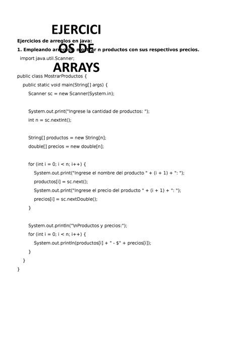 Vectores En Java Arrays Taller De Programacion UTP Studocu