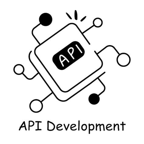 Premium Vector A Handy Doodle Icon Of Api Development