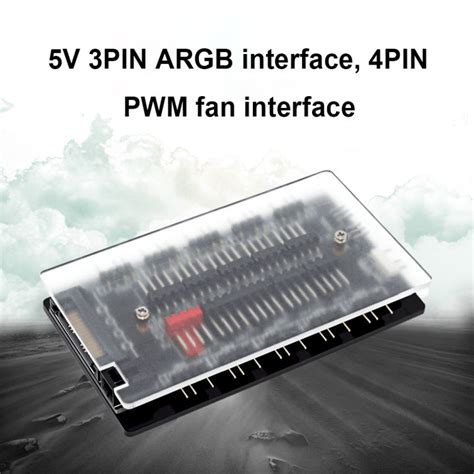 10 In 1 Argb Controller พัดลมระบายความร้อน Hub Adapter การซิงโครไนซ์