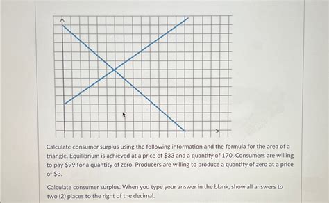 solved calculate consumer surplus using the following
