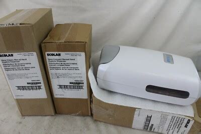 Lot Of 3 Ecolab 9202 3087 Black White Compact Manual Hygiene Soap