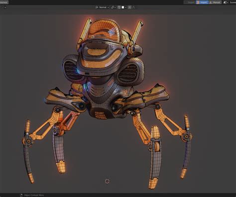 Artstation Spider Robot 2 Blender 3d Hard Surface Modeling Game Assets