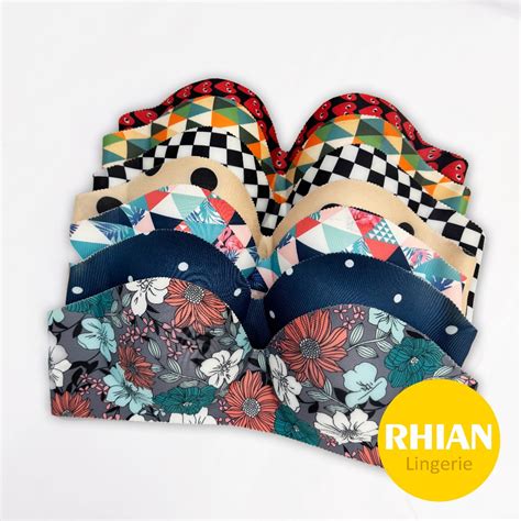 Rhian Korean Seamless Bra Lingerie Push Up Bra Cute Floral Printed