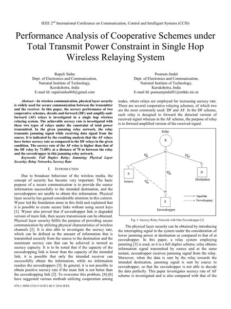 Pdf Physical Layer Security With Energy Harvesting In Single Hop Wireless Relaying System