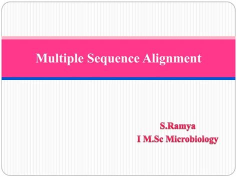 Multiple Sequence Alignment Pptx Technology And Computing