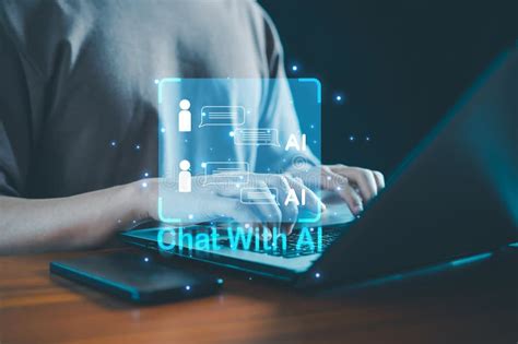 Ai Tech Businessman Using Technology Global Internet Connect Chatbot Chat With Ai Smart Robot