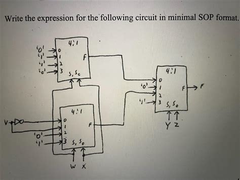 Solved Write The Expression For The Following Circuit In Chegg