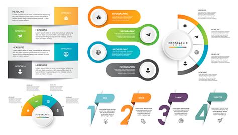 옵션 단계 또는 프로세스가 포함 된 비즈니스 인포 그래픽 디자인 템플릿 프리젠 테이션 다이어그램 연례 보고서 웹 디자인 워크 플로우 레이아웃에 사용할 수 있습니다 인포
