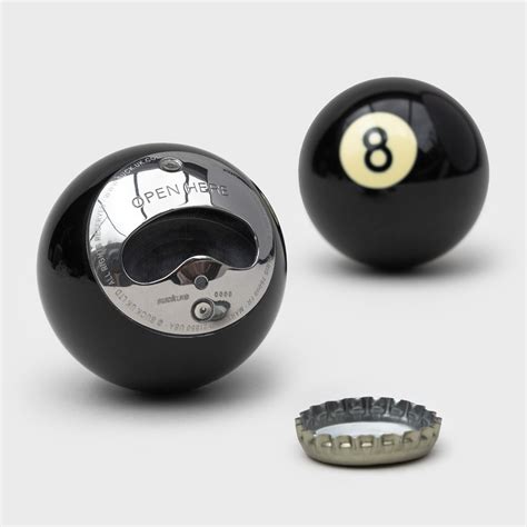 8 Ball Bottle Opener Made From Actual Pool Balls