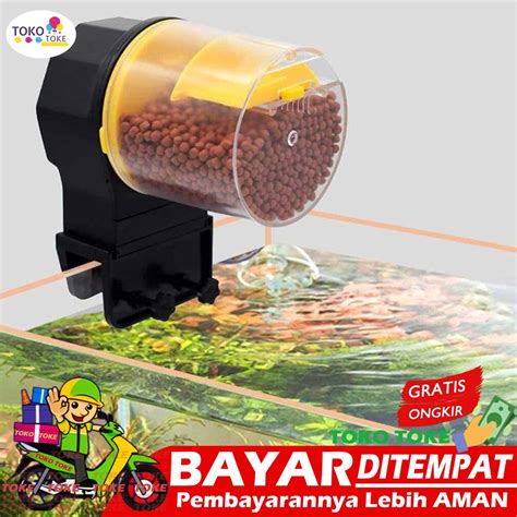 Jual Dispenser Makanan Ikan Aquarium Otomatis Tempat Makan Ikan Otomatis Alat Pemberi Makan