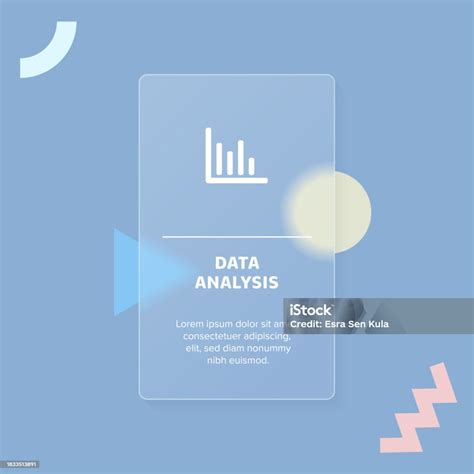 데이터 분석 솔리드 아이콘 개념 웹 배너 트렌디 흐릿한 유리 형태 효과 개념에 대한 스톡 벡터 아트 및 기타 이미지 개념 검사 보기 계산기 Istock
