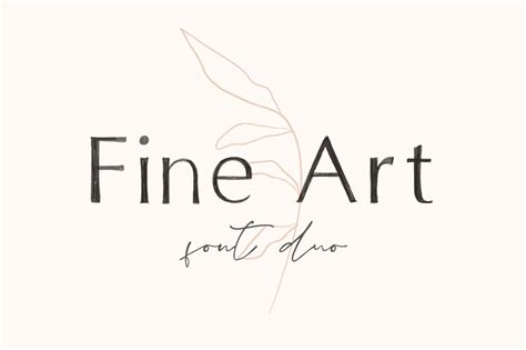 Fine Art Elegant Font Duo Feminine Sans Serif Font Calligraphy Script Font Rustic Handwritten