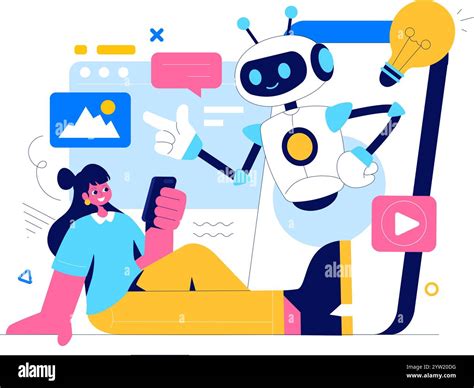 Artificial Intelligence Vector Illustration Featuring A Digital Brain