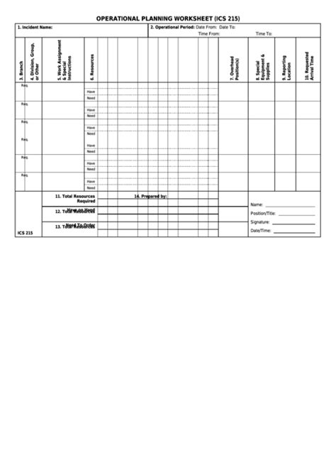Top 8 Ics Form 215 Templates Free To Download In Pdf Format