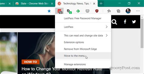 How To Hide Extensions On The Microsoft Edge Toolbar