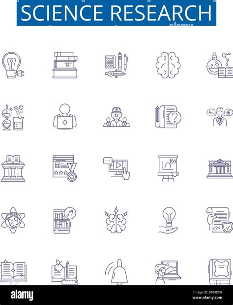 Science Research Line Icons Signs Set Design Collection Of Research